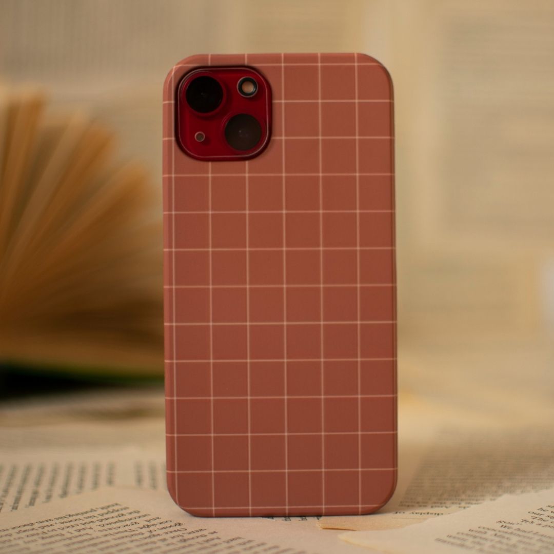 Brown Checks Hard Case | Aesthetic Phone Covers – Still Accessories